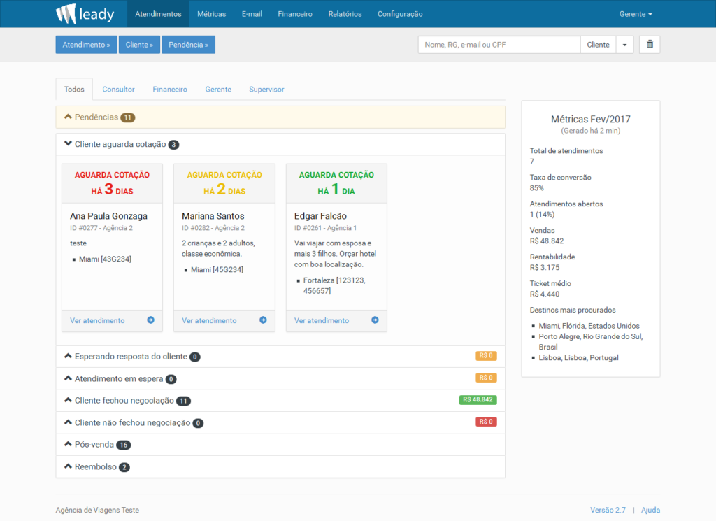 O Leady - Leady - Sistema de Gestão de Agências de Viagens Online